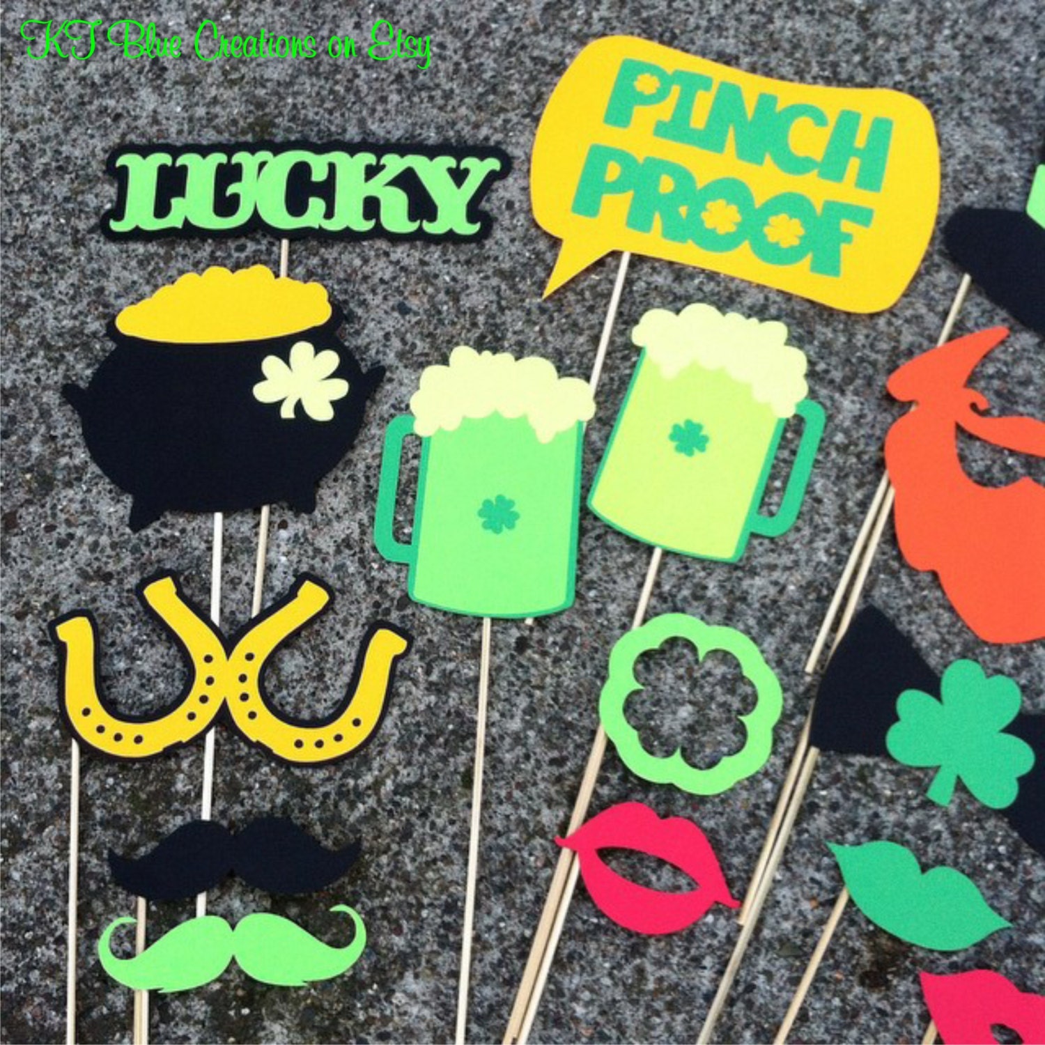 St. Patrick's Day Photo Props - Set of 22 - Irish Props, Photo Booth ...