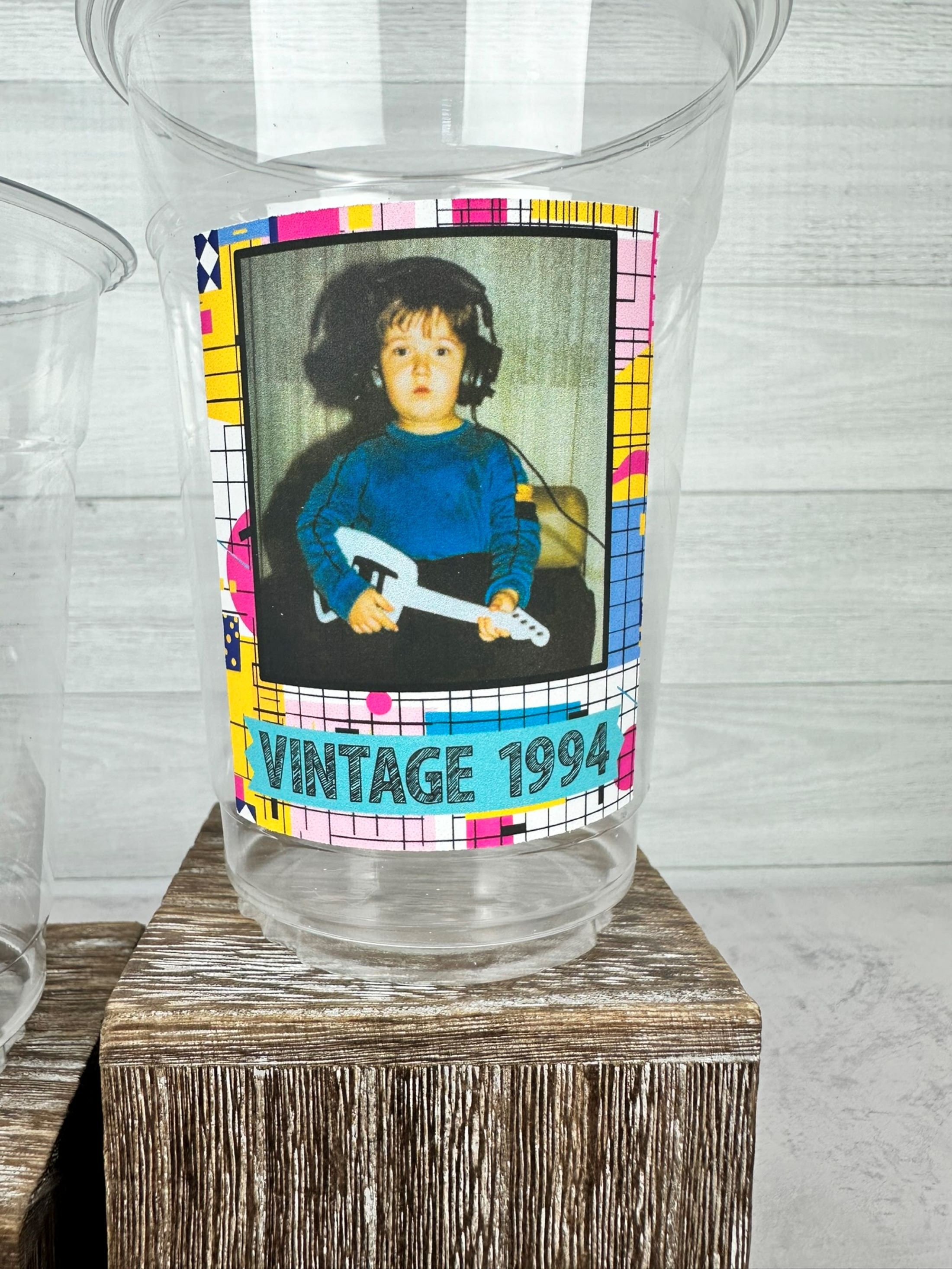 1990's Party Cups - Vintage 1994 - 30th Birthday Photo Cups - 1990's ...