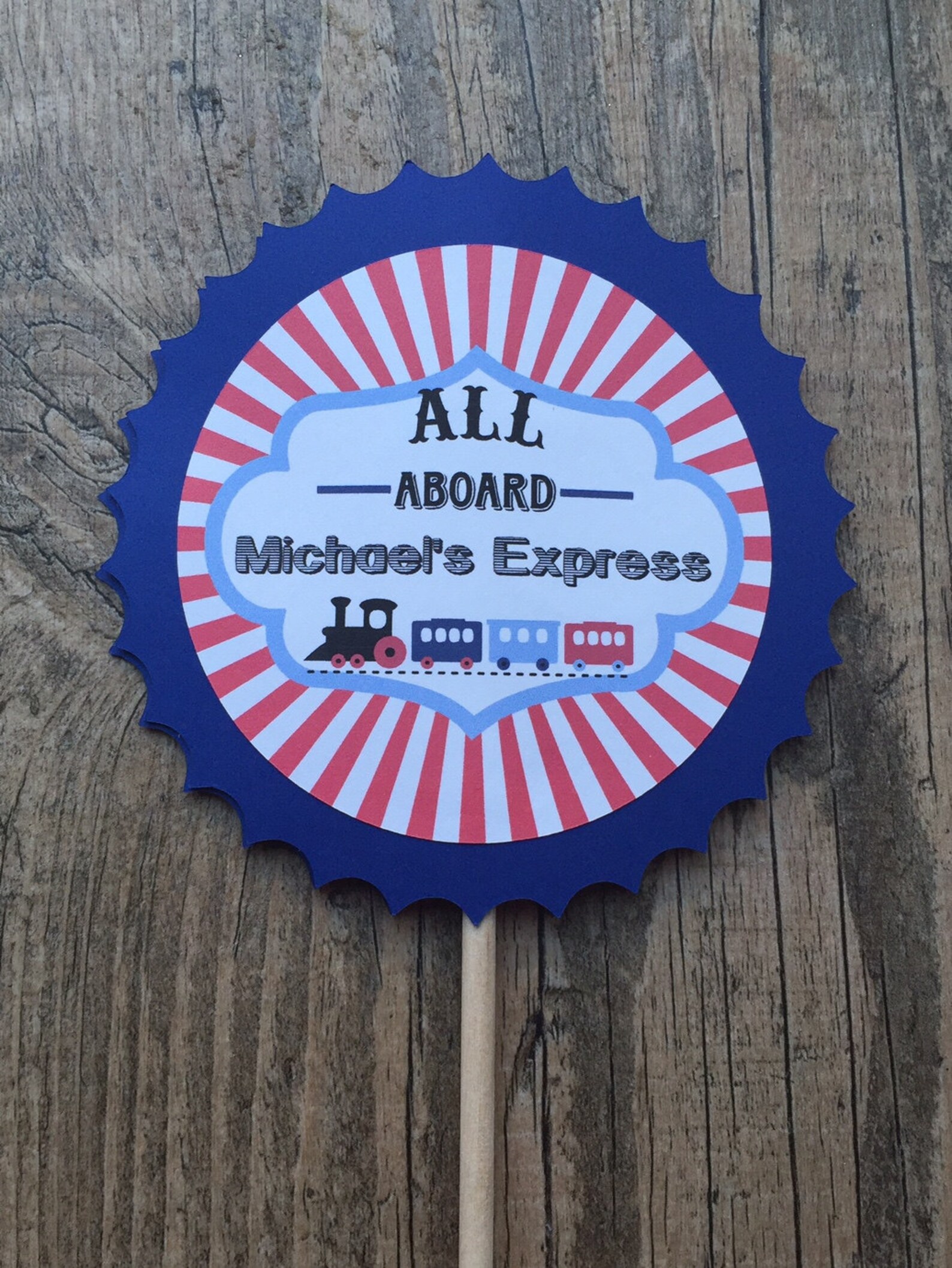 Vintage Train Centerpieces DOUBLE-SIDED Train Birthday | Etsy