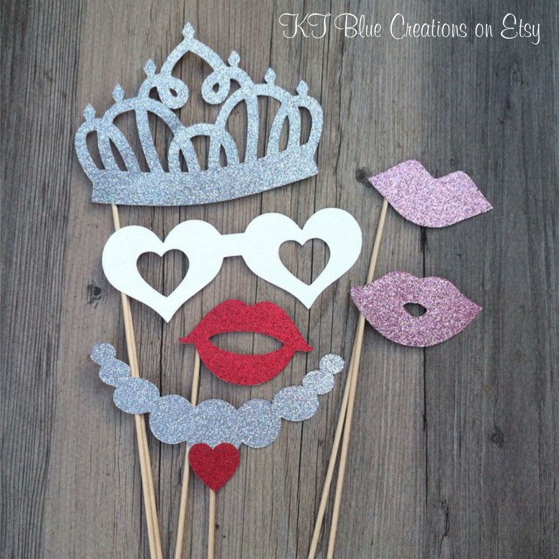 Engagement GLITTER Photo Props - Engagement Party - Bridal Shower - Mr ...