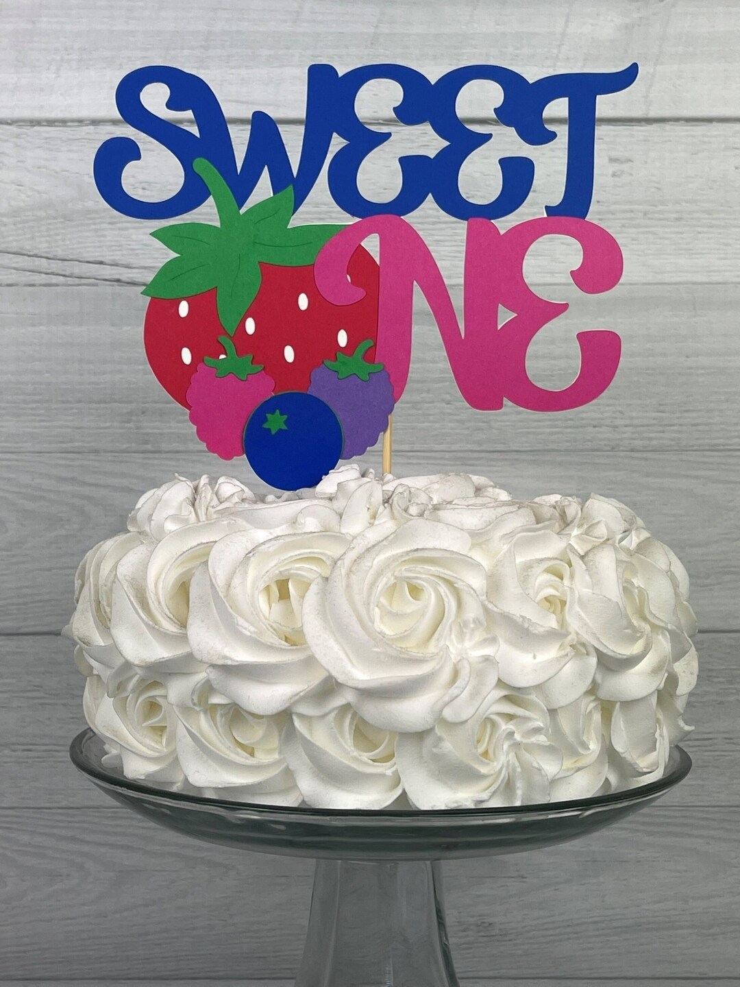 Berry SWEET ONE Cake Topper - Mixed Berry Cake Topper - Jamberry ...