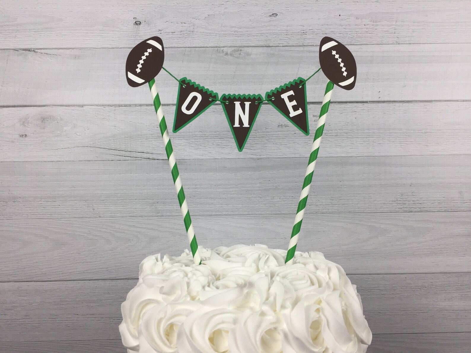 Football Cake Topper Bunting Cake Topper Football 1st - Etsy