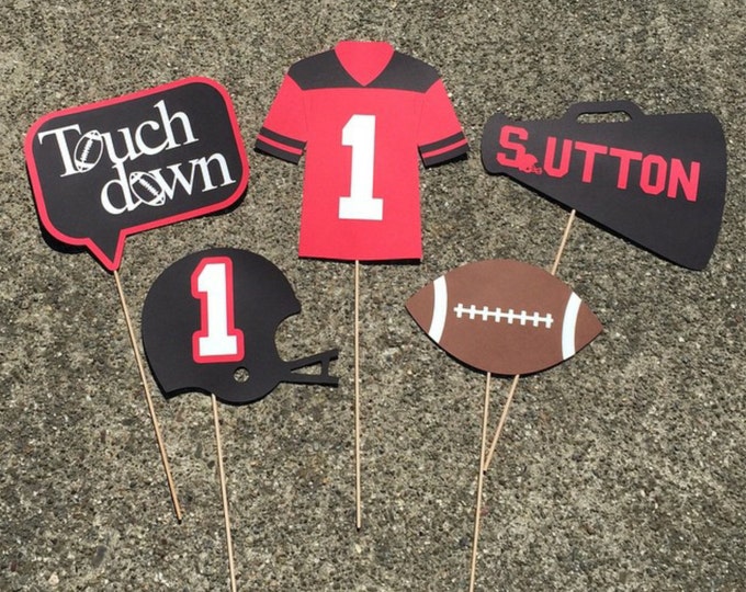 5-piece FOOTBALL Photo Booth Props Personalized Custom | Etsy