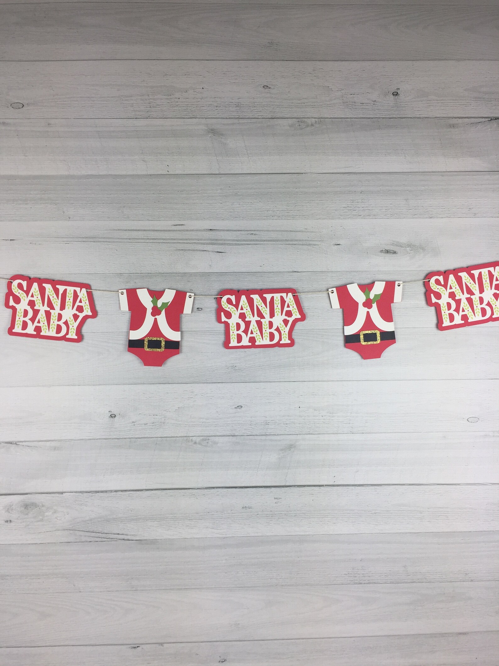 SANTA BABY Garland Baby Shower Garland christmas Baby - Etsy