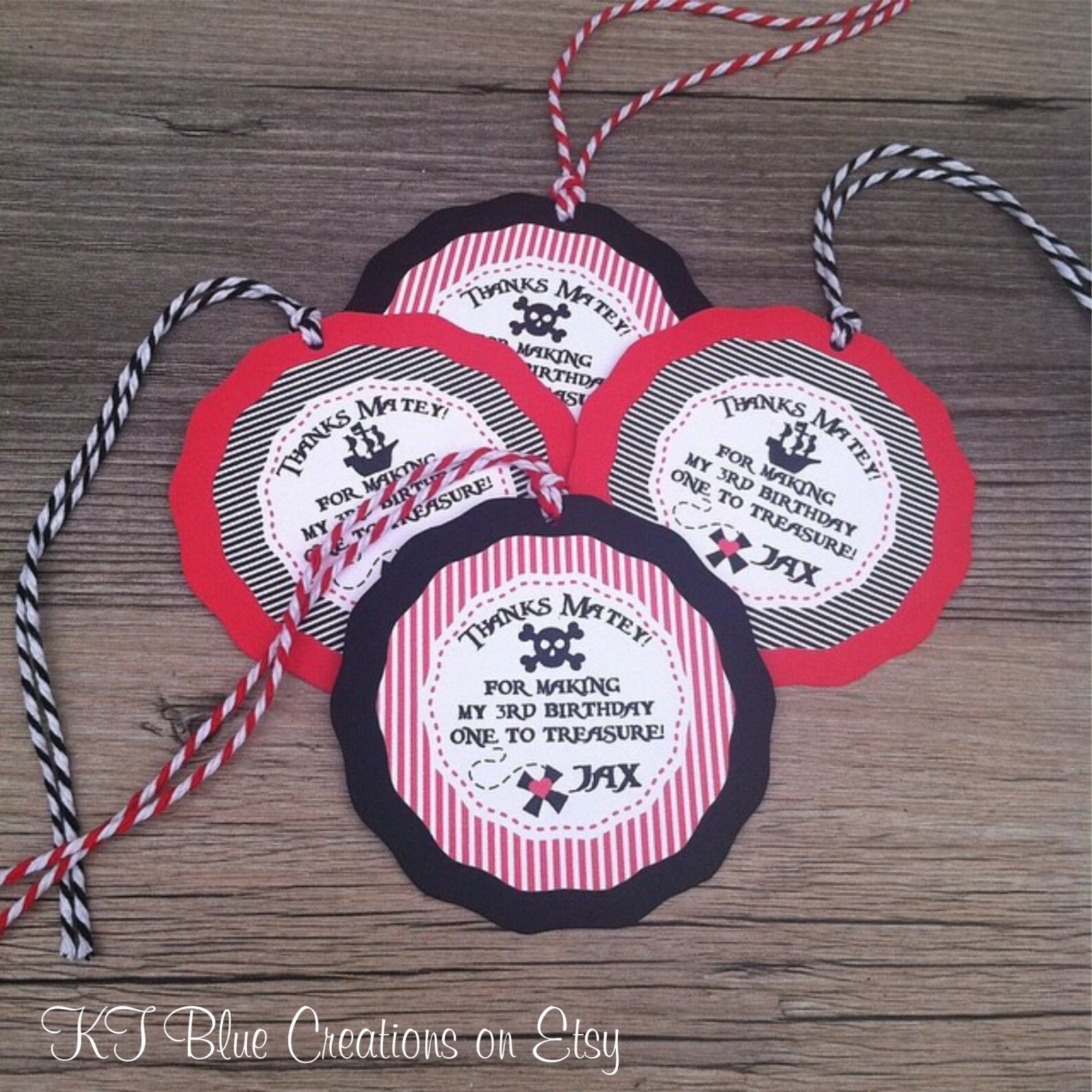 Pirate Favor Tags Pirate Birthday Pirate Party Tags - Etsy