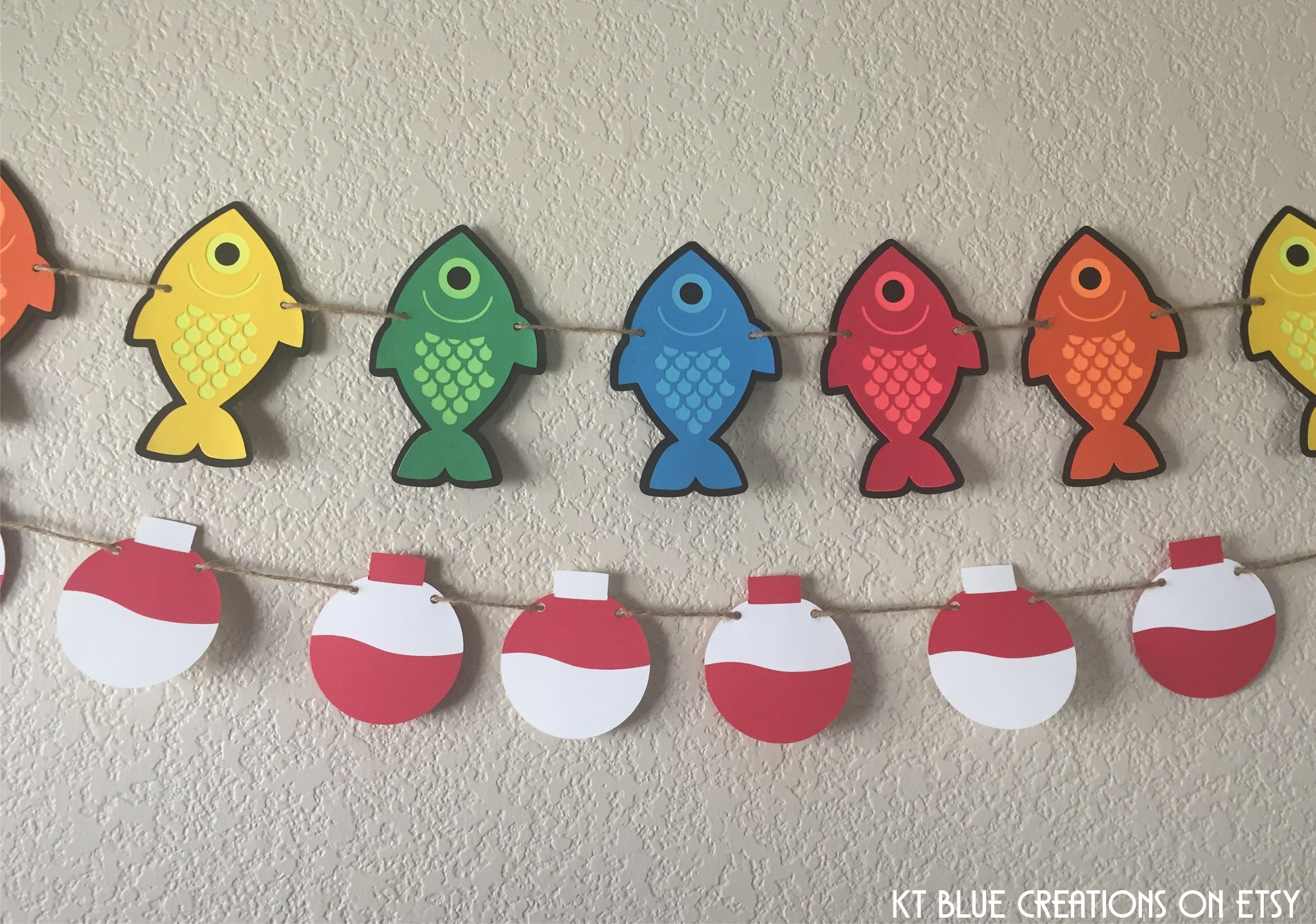 FISHING Garland Rainbow Fish Garland Fishing Bobber - Etsy Singapore