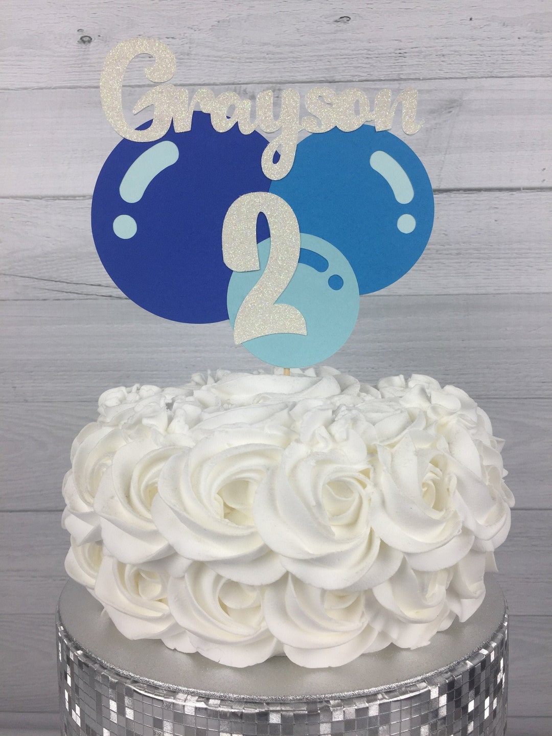 Bubbles Cake Topper Bubble Birthday Boy Bubble Party - Etsy