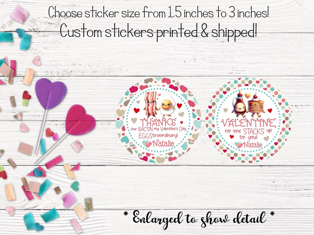 Valentine Exchange Stickers - Custom Valentine Stickers -candy Bags ...