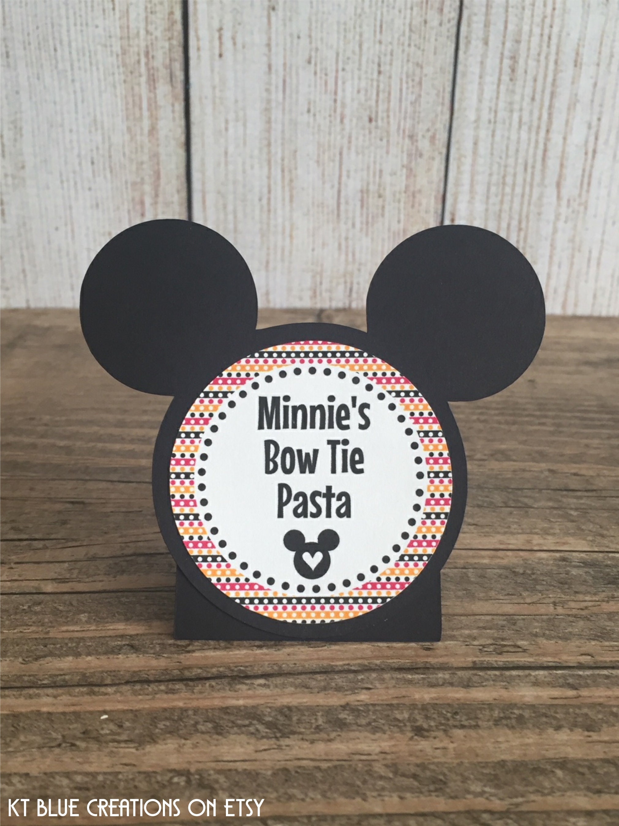 Mickey Food Tent Labels - Custom Printed - Classic Colors: Red, Yellow ...