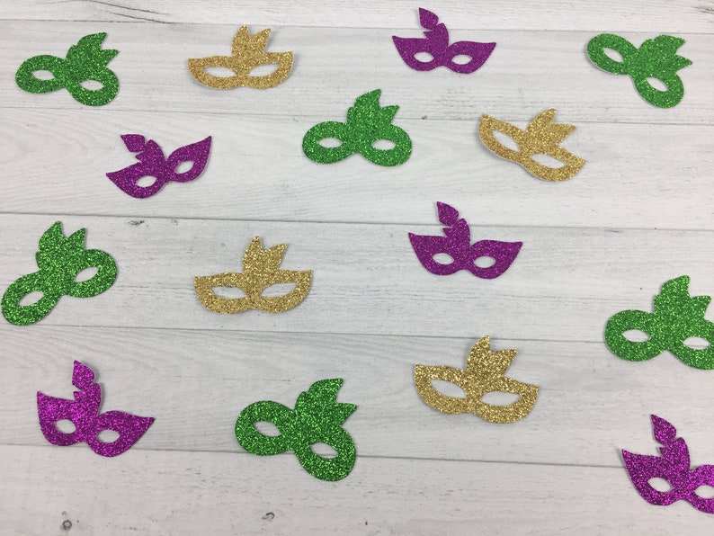 Masquerade Mask Confetti Mardi Gras Party Mask Confetti - Etsy