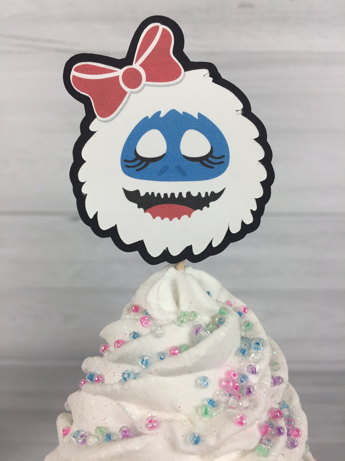 Yeti Cupcake Toppers -yeti Gender Reveal Shower -boy Yeti -girl Yeti ...