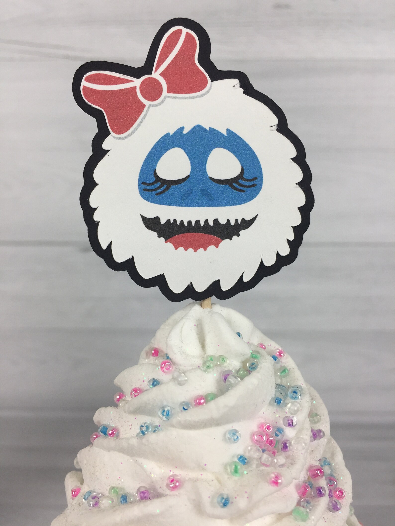 Yeti Cupcake Toppers -yeti Gender Reveal Shower -boy Yeti -girl Yeti ...