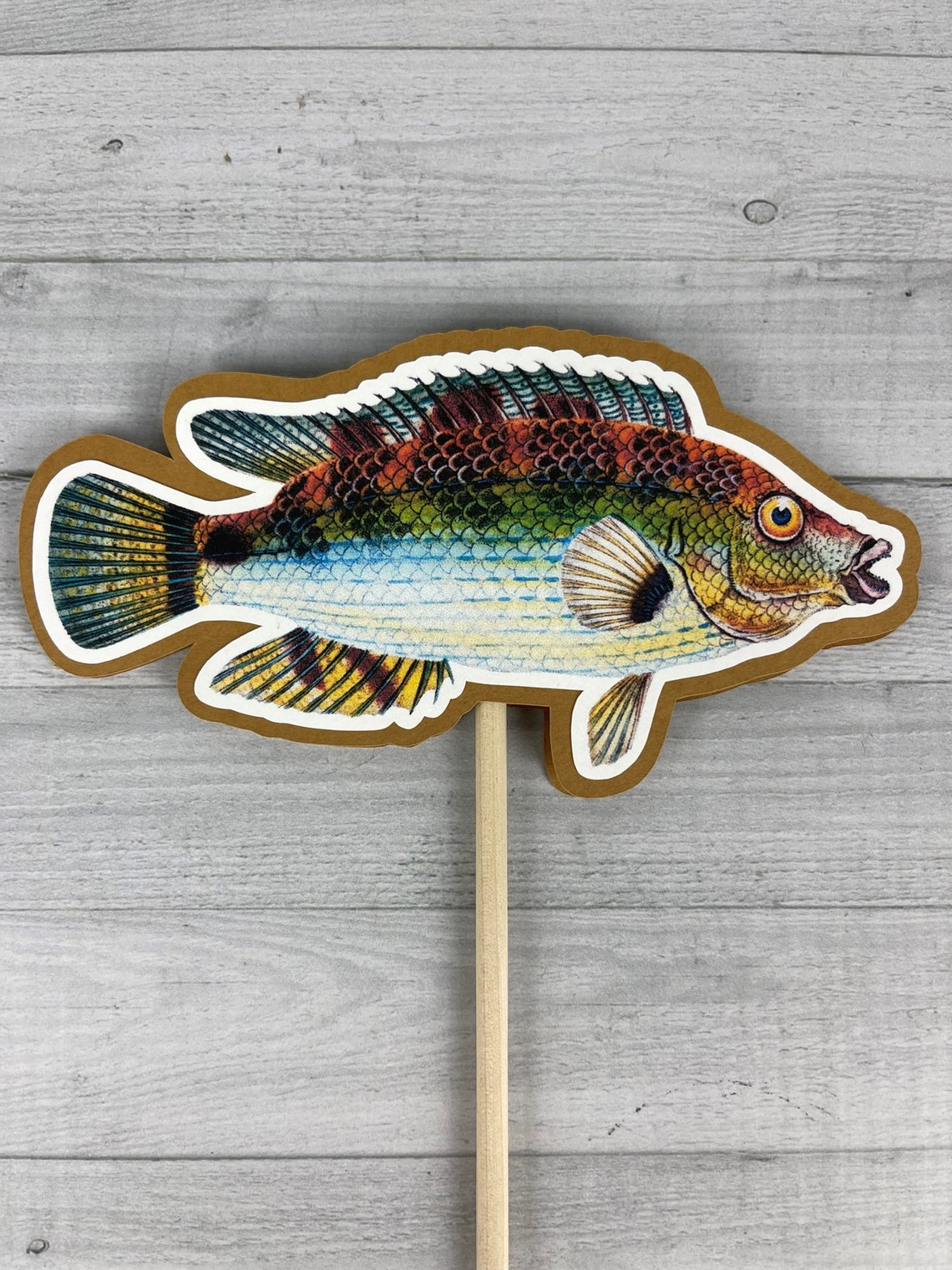 FISH Centerpieces Vintage Fish DOUBLE-SIDED the Big One - Etsy