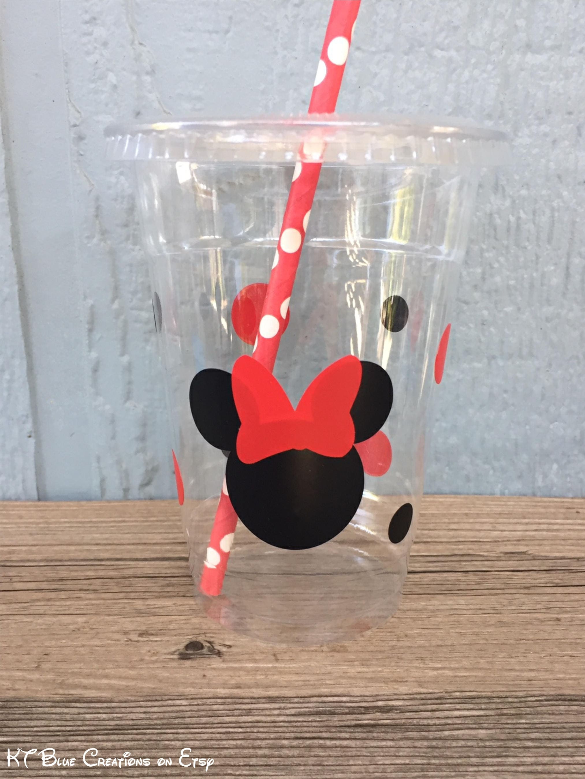 Minnie Party Cups Red & Black Disposable Plastic Cups | Etsy