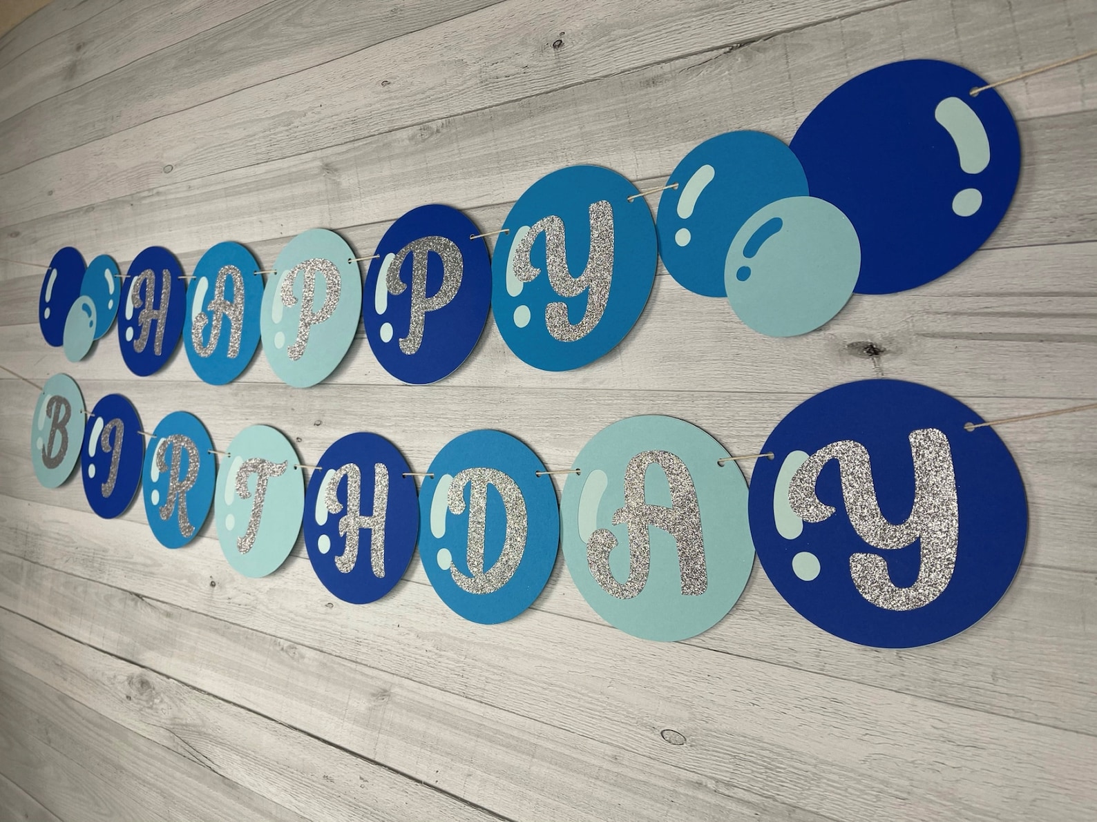 Bubbles Birthday Banner Bubble Birthday Cute Bubble Party - Etsy