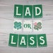 LAD or LASS Gender Reveal Banner Gender Reveal Baby Shower Clover ...