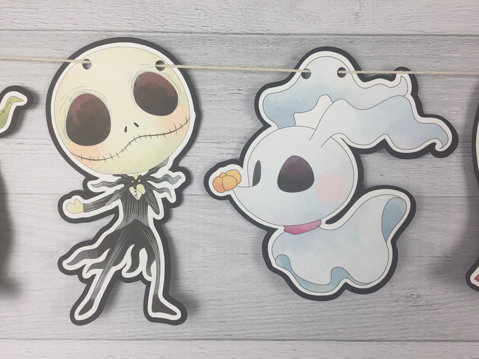 Nightmare Christmas Garland Jack Sally Zero Oogie | Etsy