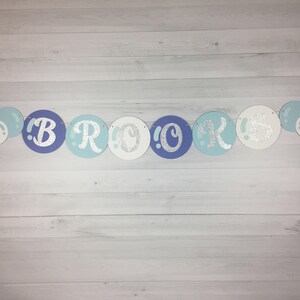 Bubbles NAME Banner - Bubbles Birthday Banner - Boy Bubble Party - Blue ...