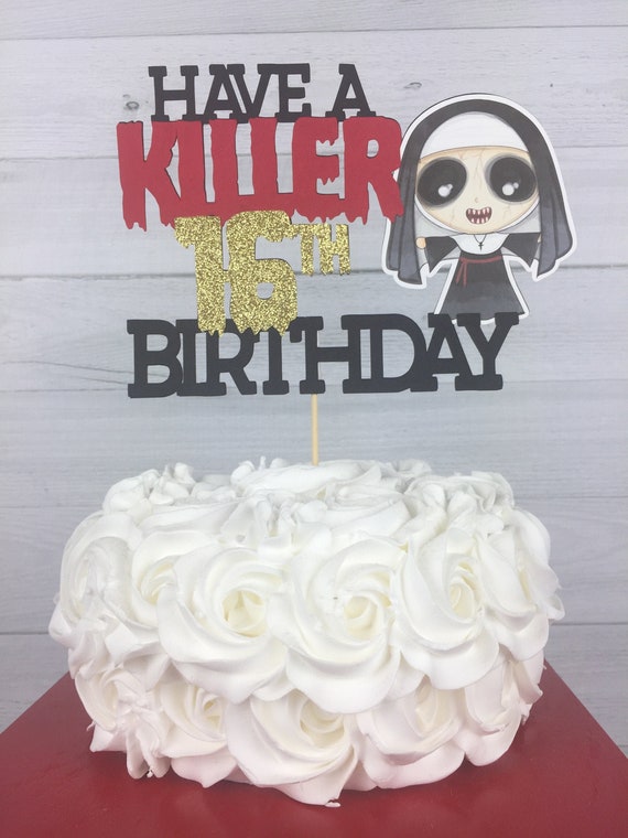 Horror Movie Cake Topper - Have a Killer Birthday - 80's Horror Movies ...