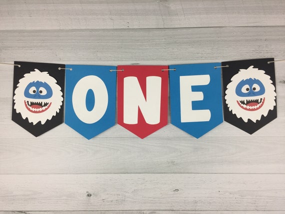 Yeti Boy Highchair Banner - Yeti Birthday - Christmas Yeti Banner ...