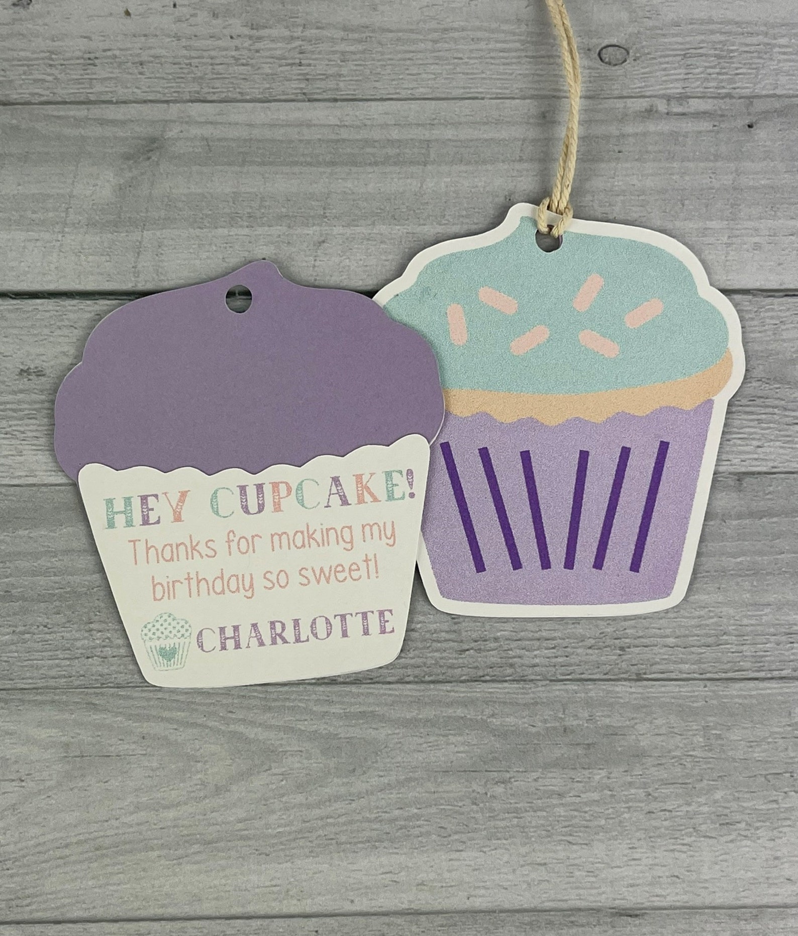 Cupcake Favor Tags Cupcake Birthday Cupcake Party Tags - Etsy