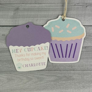 Cupcake Favor Tags - Cupcake Birthday - Cupcake Party Tags - Cute as A ...