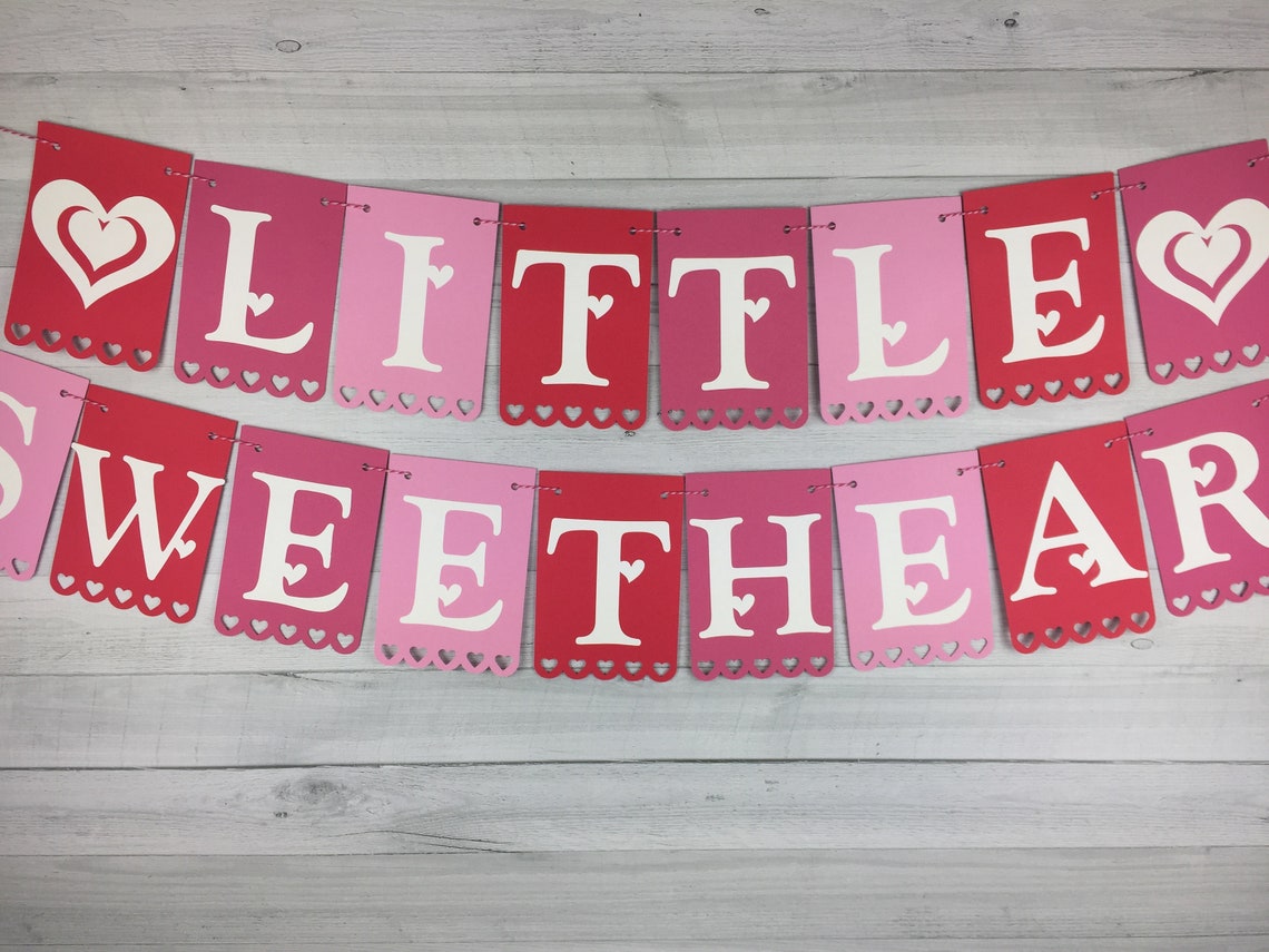 LITTLE SWEETHEART Banner Valentine's Day Banner | Etsy