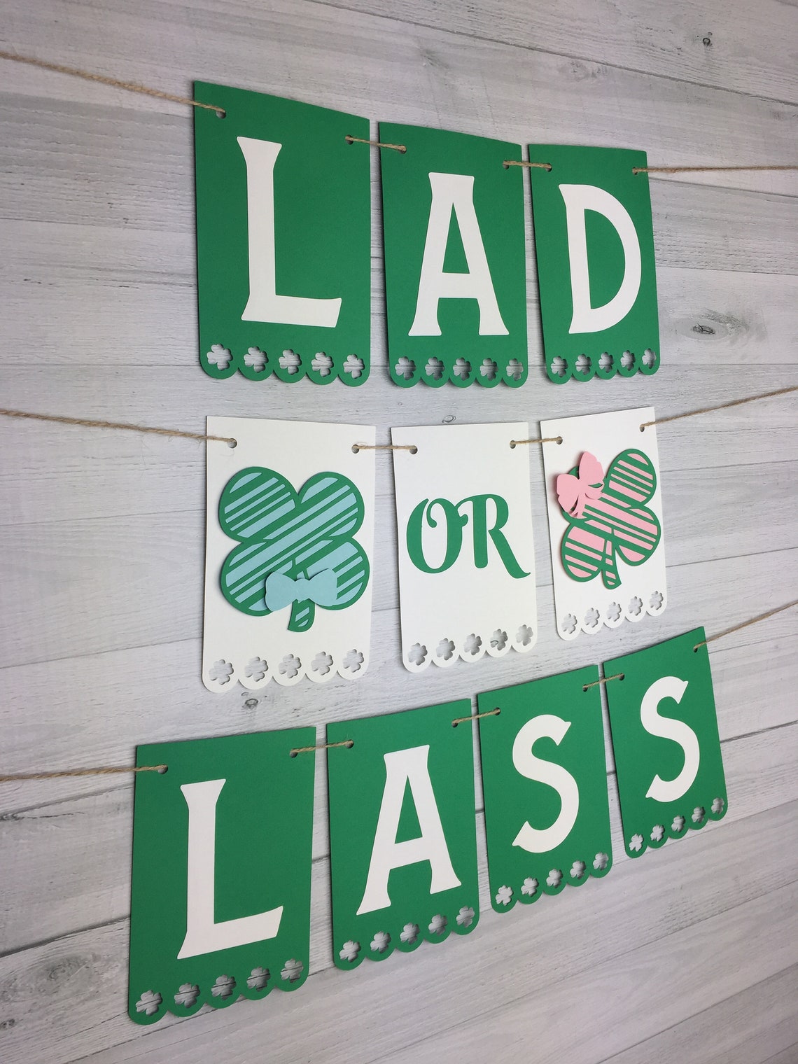 LAD or LASS Gender Reveal Banner Gender Reveal Baby Shower - Etsy