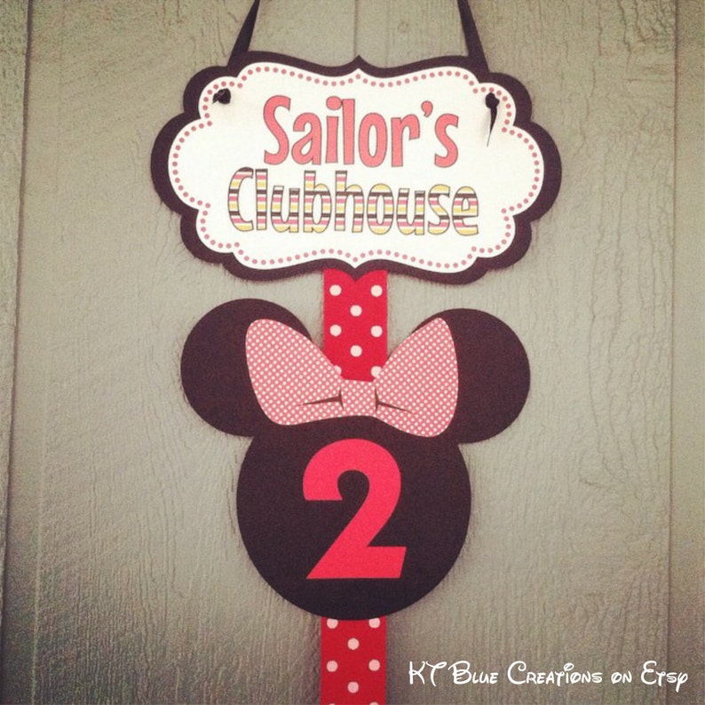 Minnie Mouse Clubhouse Sign Minnie Welcome Sign Minnie - Etsy