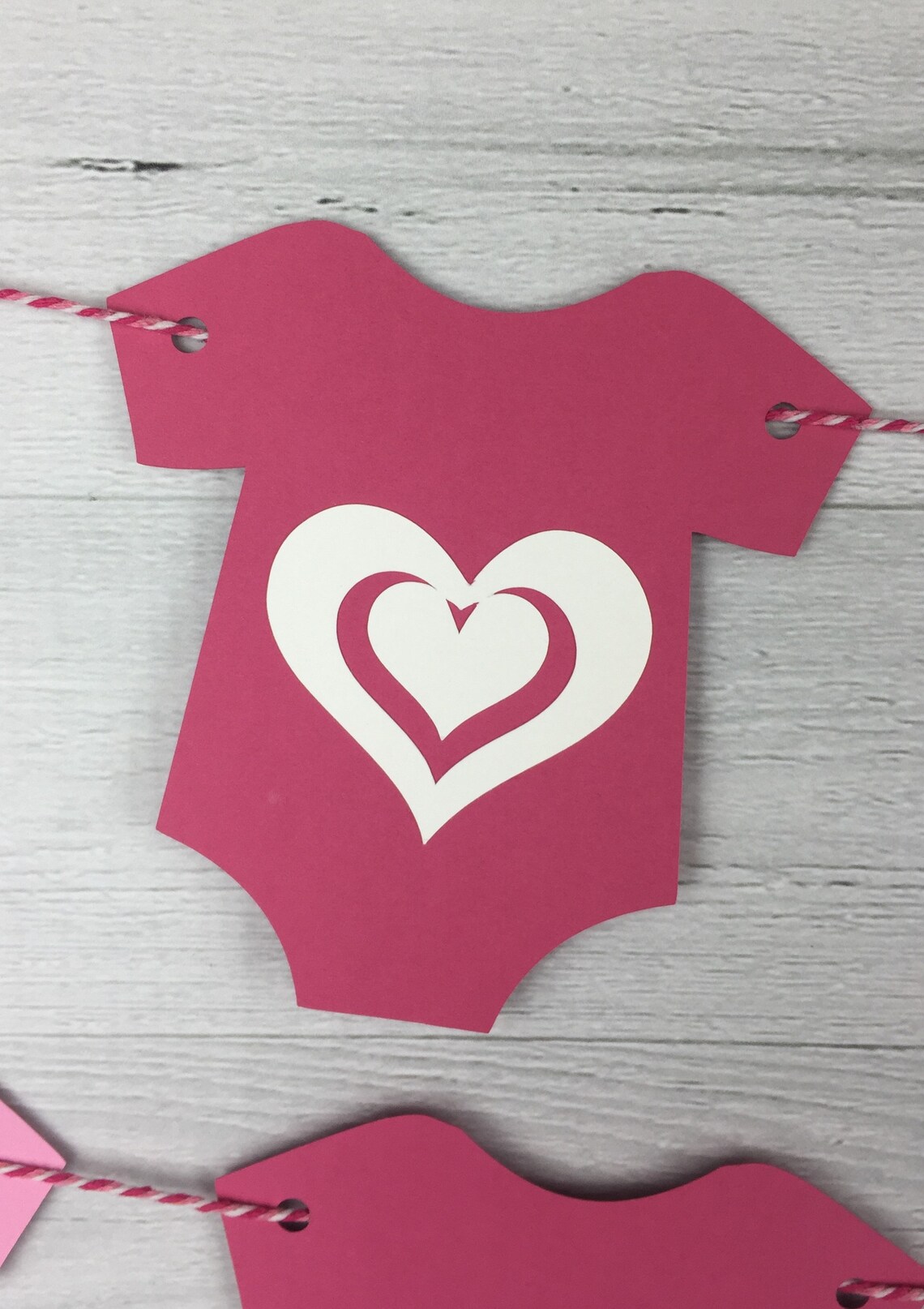 HEART ONESIE Garland Valentine's Baby Shower - Etsy
