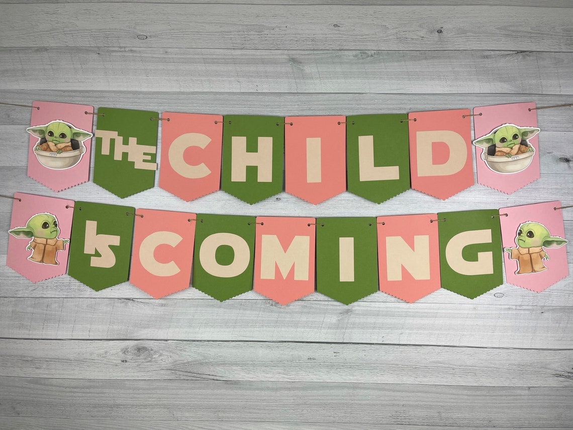 Girl Baby Alien Baby Shower Banner the Child is Coming - Etsy
