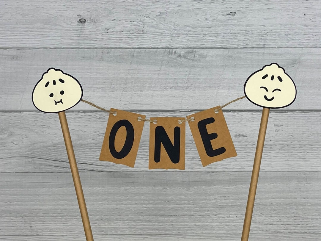 Dumpling Cake Topper - Dumpling Bunting Cake Topper - Little Dumpling ...