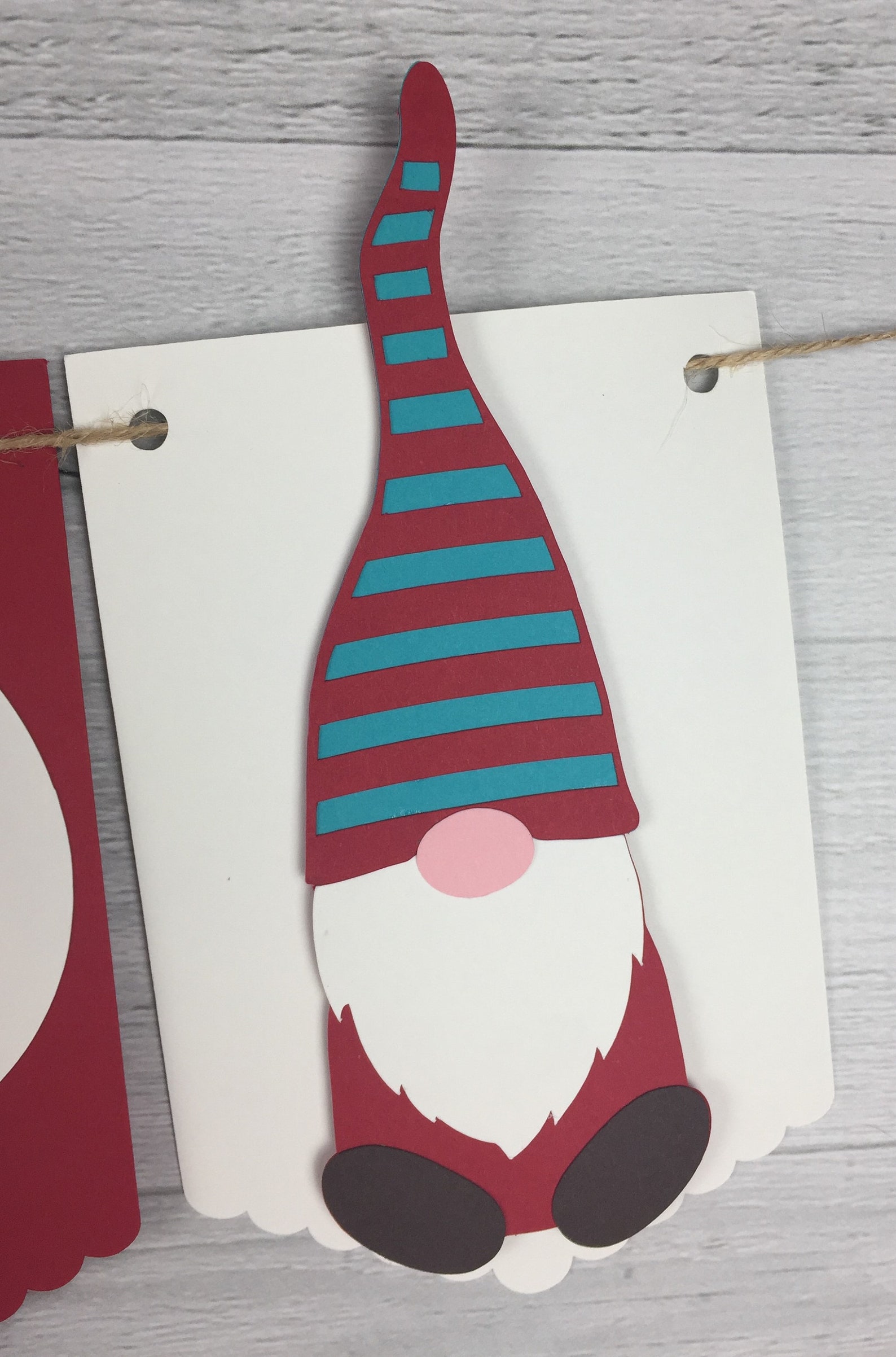 Gnome NAME Banner Cute Gnomes Gnome Birthday Party Garden Gnome Banner ...