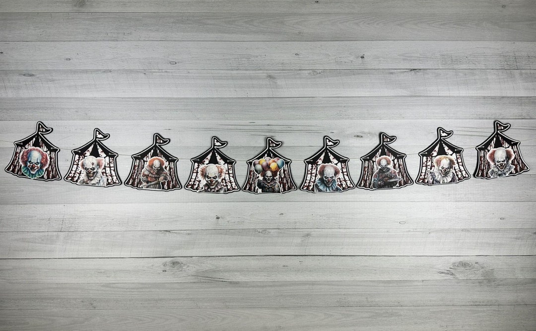 Creepy Circus Clown Garland - Bloody Circus Tents - Evil Clowns ...