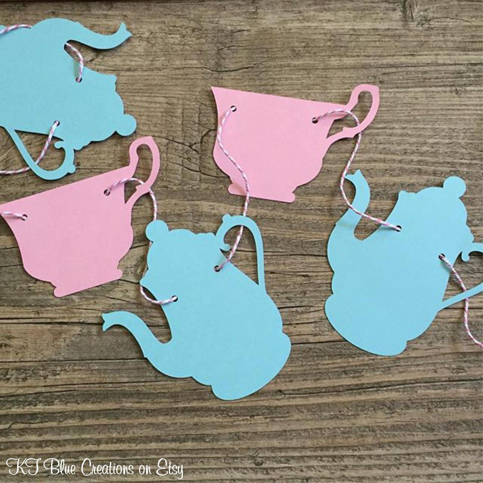 Tea Party Garland Tea Party Banner Teapot Banner Teacup | Etsy
