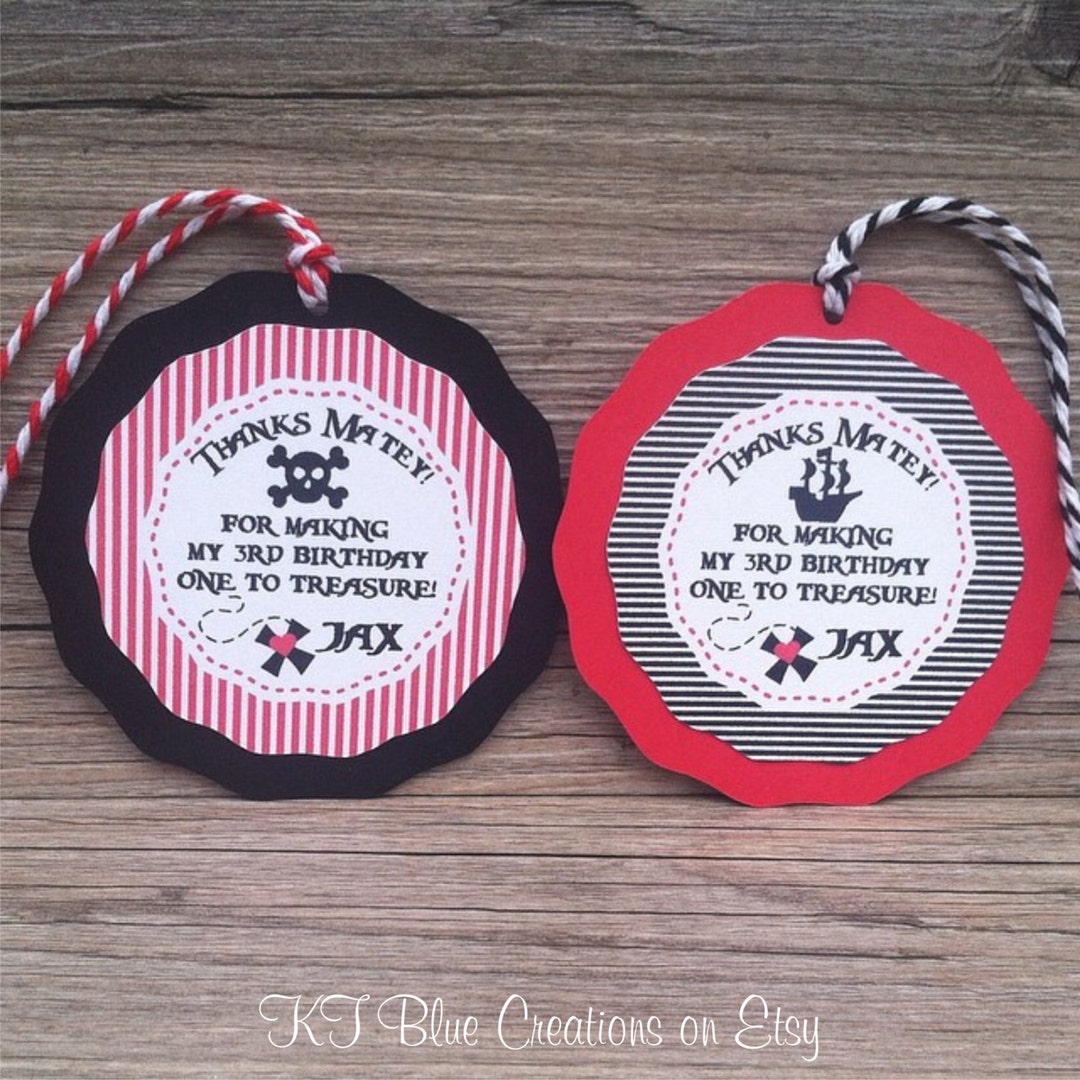 Pirate Favor Tags - Pirate Birthday - Pirate Party Tags - Birthday Tags ...