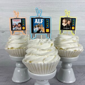 80's TV Shows Cupcake Toppers - 1980's Party - Retro 80's Party ...