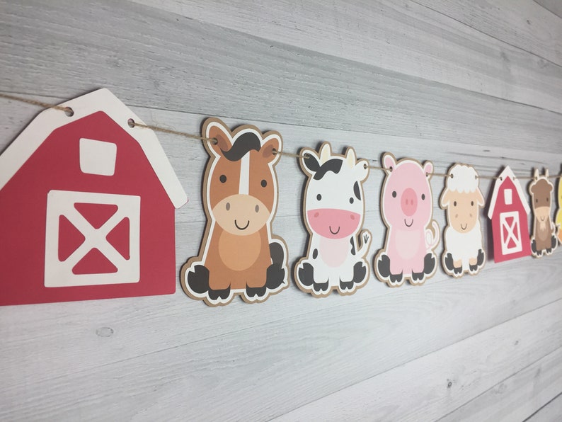 Farm Animals Garland - Barn Garland - Barn Animals Banner - Barn ...
