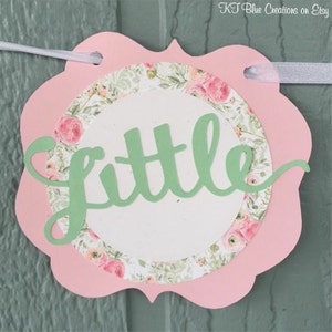 Thank Heaven for Little Girls Banner - Hot Air Balloons - Shabby Chic ...