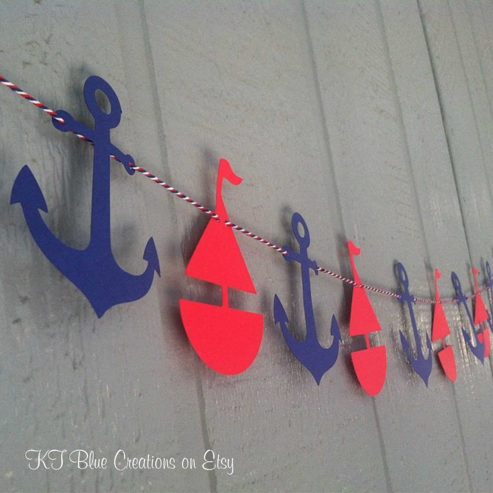 Nautical Garland - Sailing Garland - Sailboat Garland - Anchor Garland ...