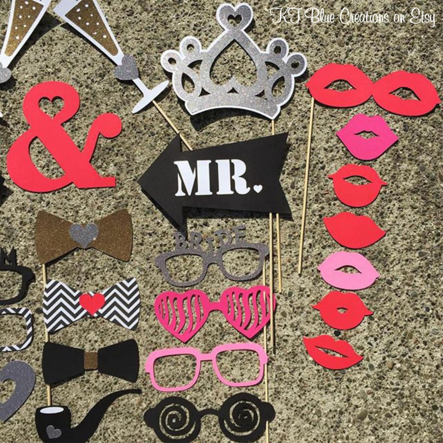 Wedding Photo Props GLITTER Photo Props Wedding Photo | Etsy
