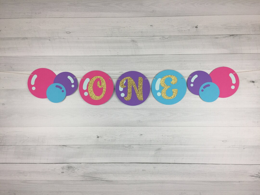 Bubbles Highchair Banner - Bubble Birthday - Girl Bubble Party ...
