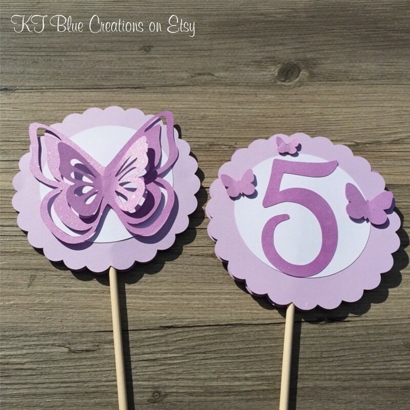 Purple Butterfly Centerpieces - Etsy
