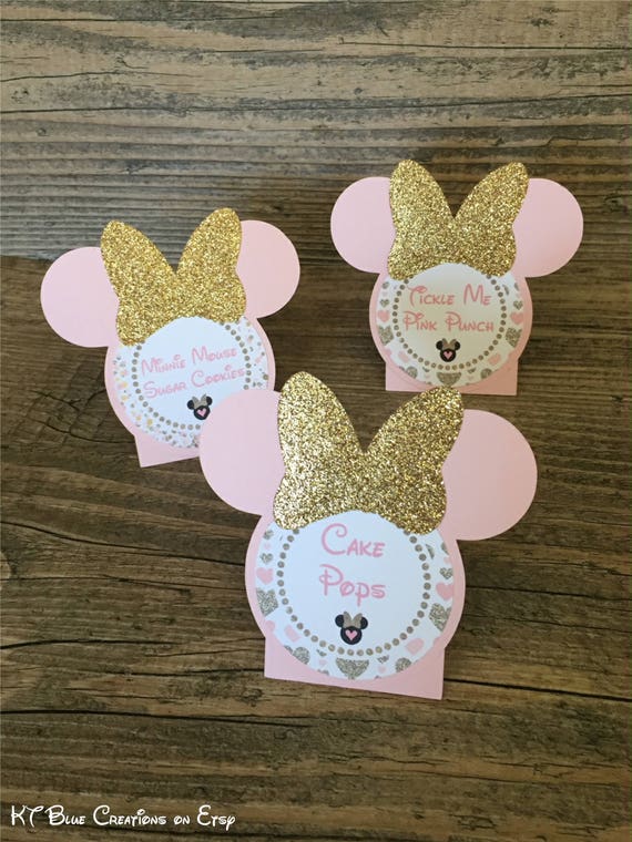Minnie Mouse Candy Table Labels Minnie Food Labels Etsy