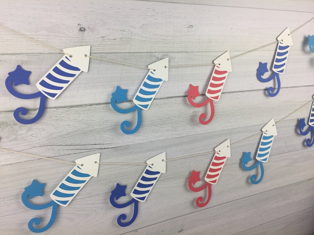 4th of July Garland - Fireworks Garland - 4th of July Party - Little ...