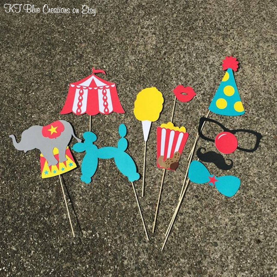 Circus Birthday Photo Props -circus Party Props - Carnival Birthday ...
