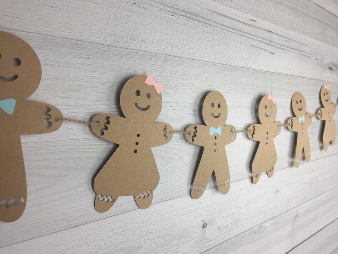 Gingerbread Gender Reveal Garland - Boy or Girl Shower - Gender Reveal ...