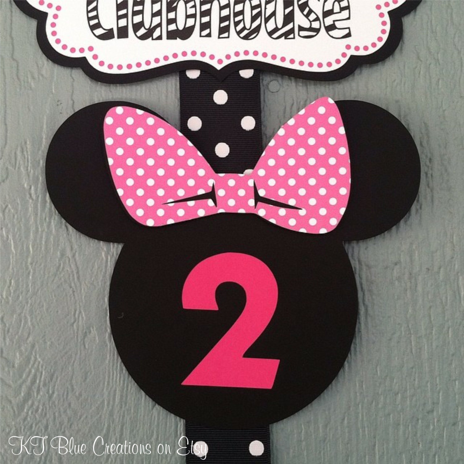 Minnie Mouse Clubhouse Sign Door Sign Personalized - Etsy