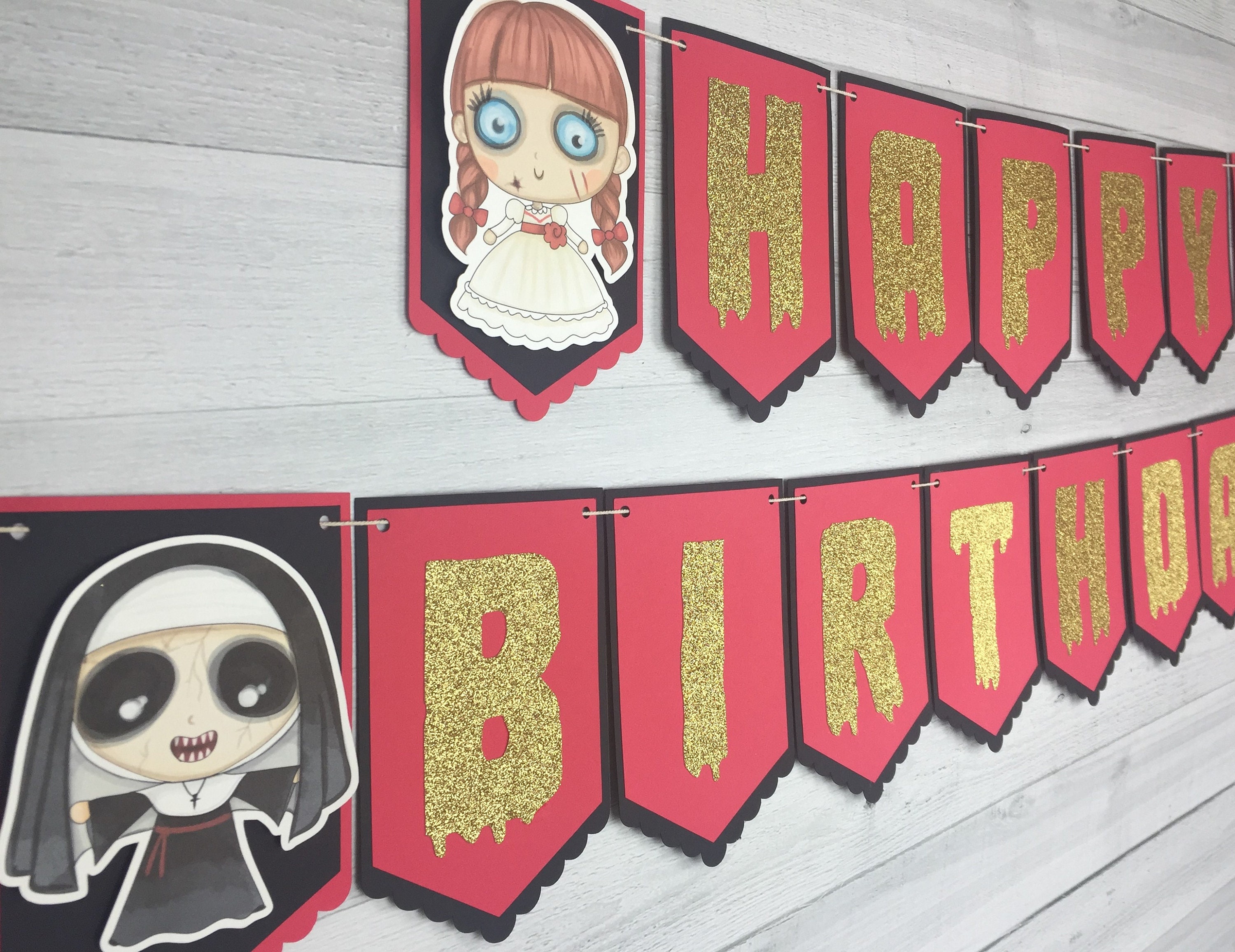 Horror Movie Birthday Banner Cute Horror Banner Choose - Etsy UK