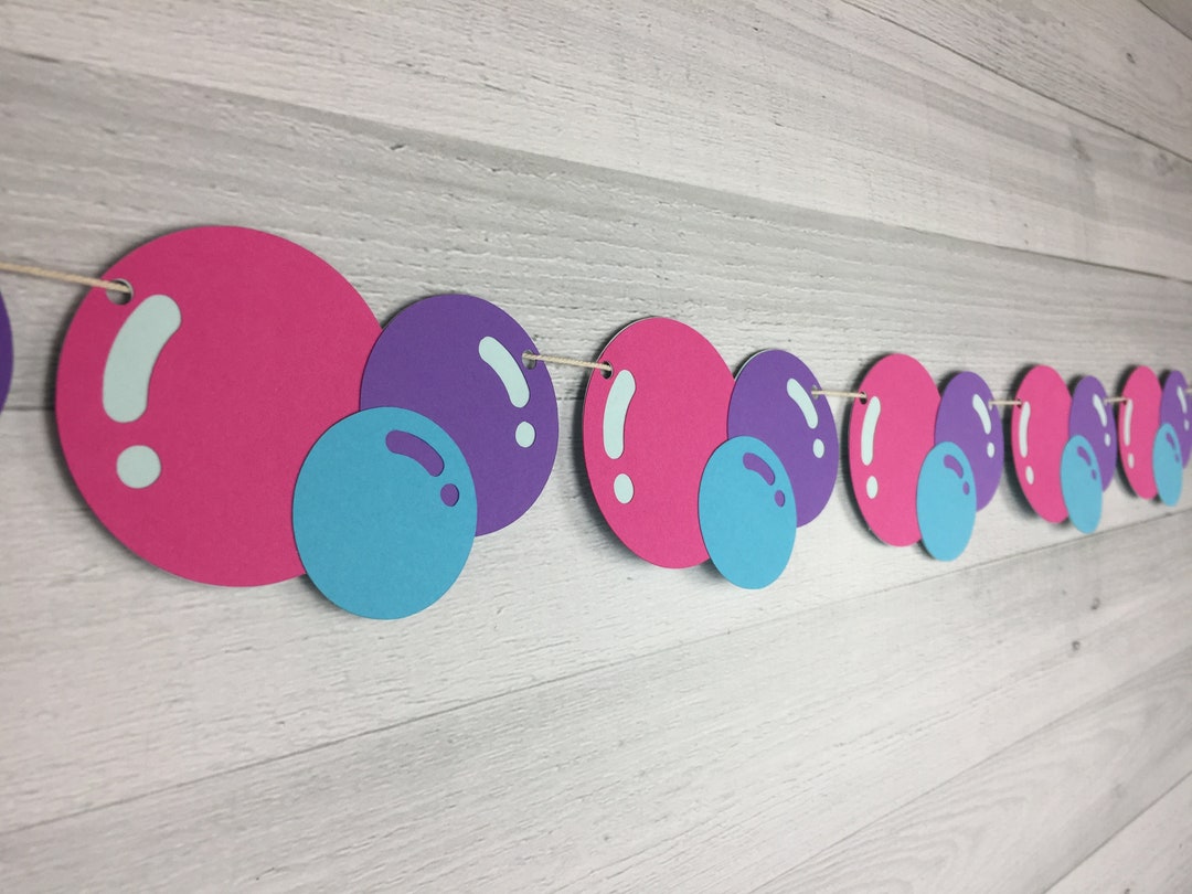 Bubbles Garland - Bubble Birthday - Girl Bubble Party - Mermaid Bubbles ...